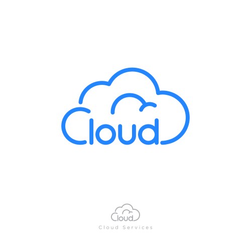 Infinity cloud logo design icon template Vector Image