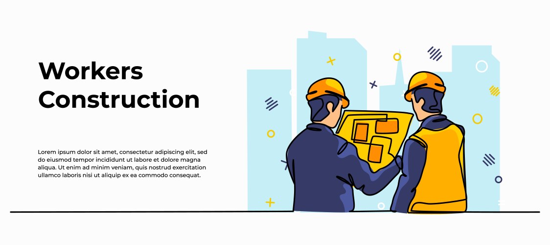 Construction contractors Royalty Free Vector Image