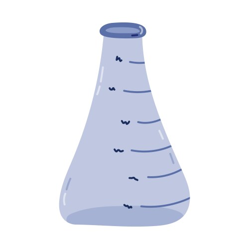 Cute cartoon laboratory beaker for science Vector Image