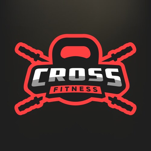 Cross training emblem Royalty Free Vector Image