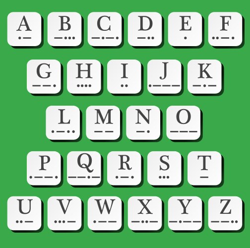 American morse code alphabet Royalty Free Vector Image