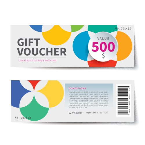 Discount coupon design template Royalty Free Vector Image