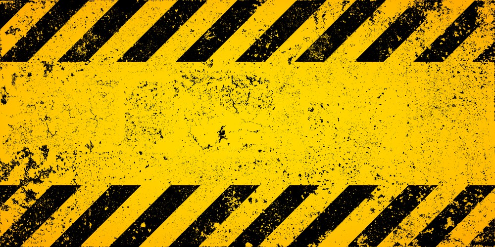 Rusty Metallic Warning Sign – Royalty-Free Vector | VectorStock