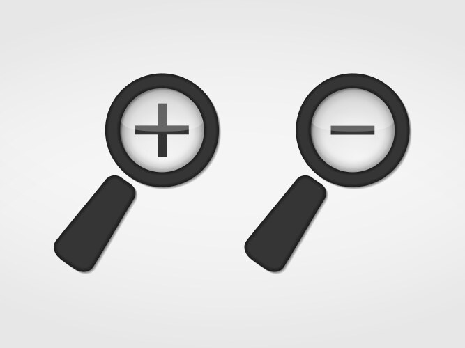 Zoom out icon set Royalty Free Vector Image - VectorStock