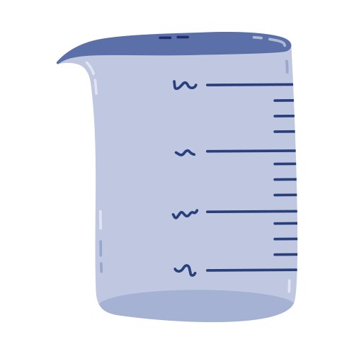 Cute cartoon laboratory beaker with spout Vector Image