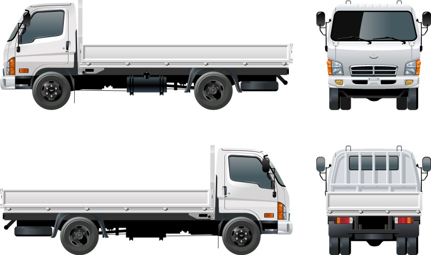 Delivery truck template Royalty Free Vector Image