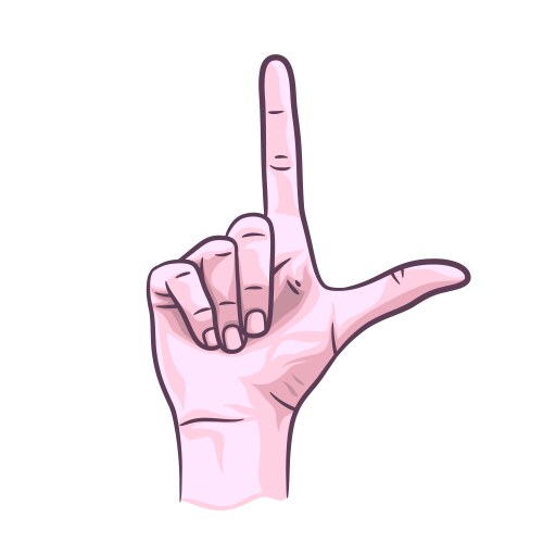Hand in middle finger sign Royalty Free Vector Image
