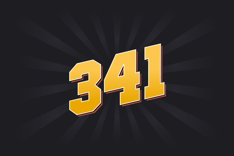 Number 188 font alphabet yellow Royalty Free Vector Image