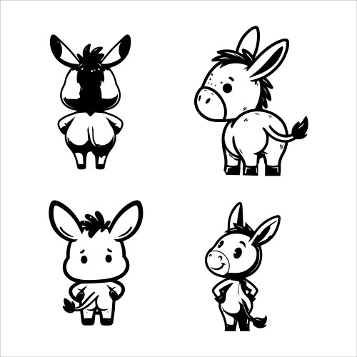 Donkey svg Royalty Free Vector Image - VectorStock