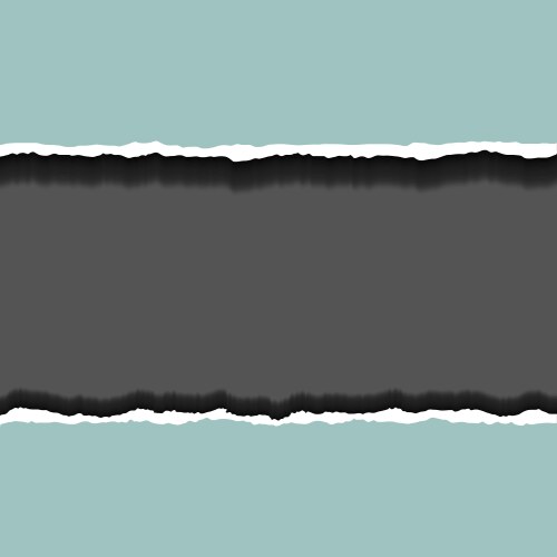 Realistic black ripped paper on transparent Vector Image