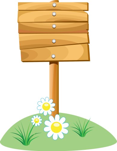 Wooden signs in the woods Royalty Free Vector Image