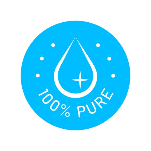 100 percent pure label sticker badge stamp icon Vector Image
