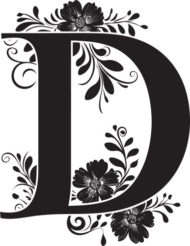 Stylish Font Letter D Vector Images (over 4,900)