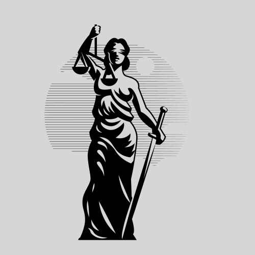 Themis statue Royalty Free Vector Image - VectorStock