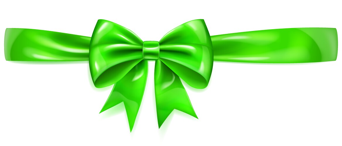 Large beautiful bow with horizontal ribbon Vector Image