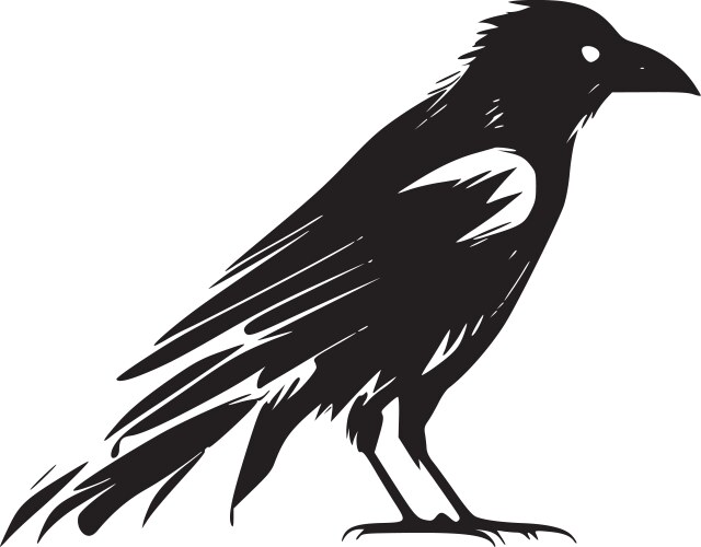 Evil crow Royalty Free Vector Image - VectorStock