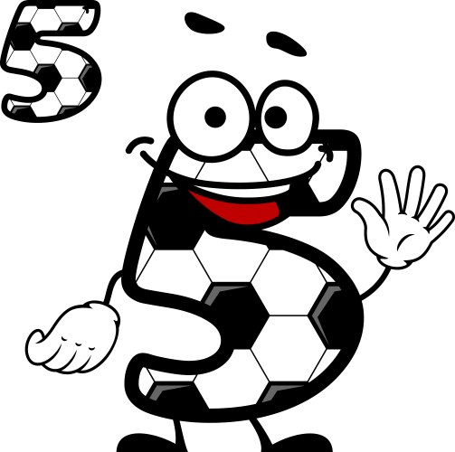 Funny orange number three 3 cartoon character Vector Image Funny orange number three 3 cartoon character Vector Image