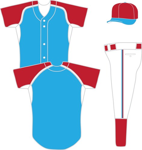 Baseball uniform mockup template design Royalty Free Vector
