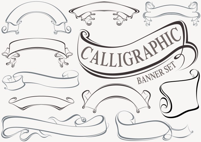 Calligraphic elements Royalty Free Vector Image