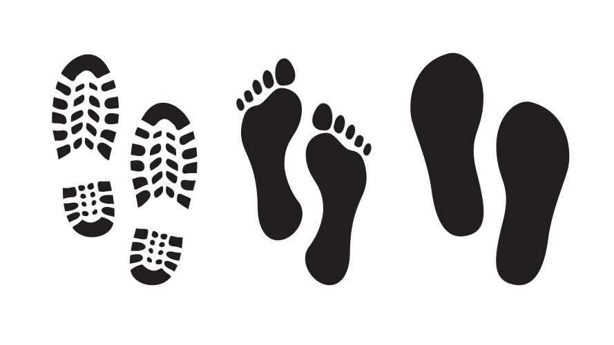 Foot step Royalty Free Vector Image - VectorStock
