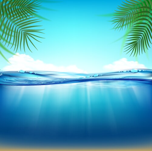 Sea beach Royalty Free Vector Image - VectorStock