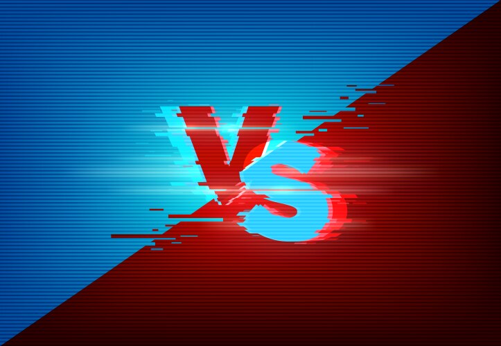Battle team versus background with cartoon effect Vector Image