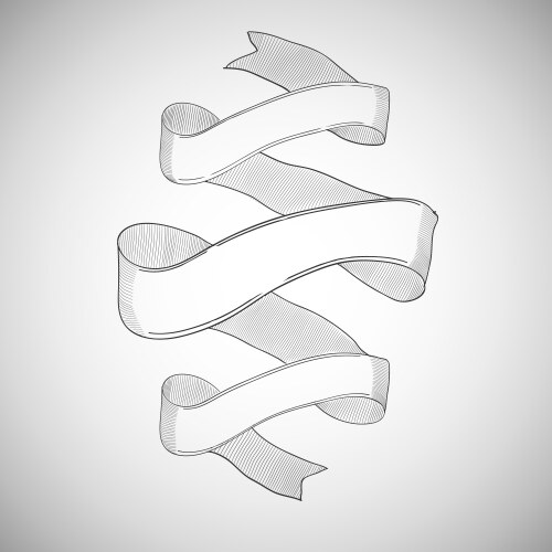 Decorative ribbon for design of wedding Royalty Free Vector