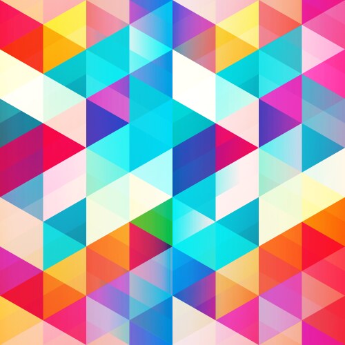 Rainbow color mosaic seamless pattern Royalty Free Vector
