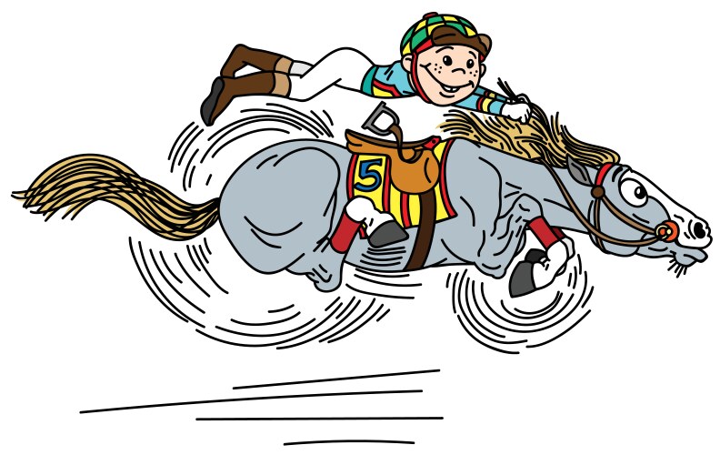 Cartoon Horse Racing Vector Images (over 3,600)