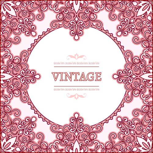 Ornamental red frame with gold borders Royalty Free Vector