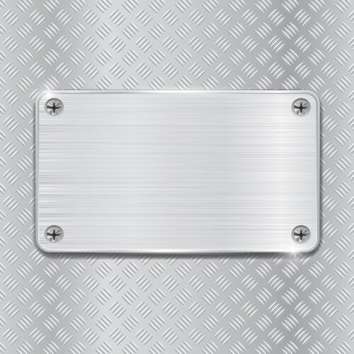 Metal plate Royalty Free Vector Image - VectorStock
