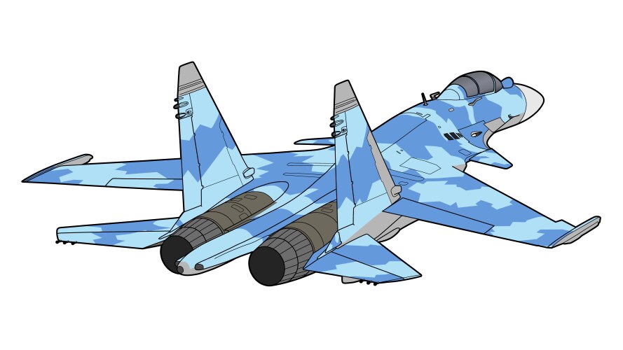 Modern russian jet fighter aircraft draw – Lizenzfreie Vektorgrafik ...