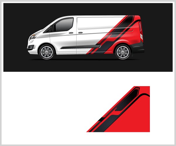 Modern Van Wrap Templates Royalty Free Vector Image