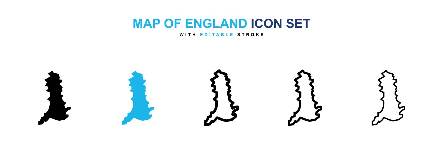Map of england icon Royalty Free Vector Image - VectorStock