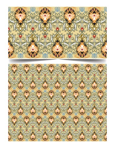 Seamless moroccan pattern background with flowers Vector Image