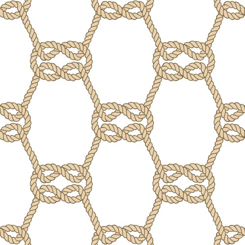 Seamless nautical rope pattern square knot Vector Image