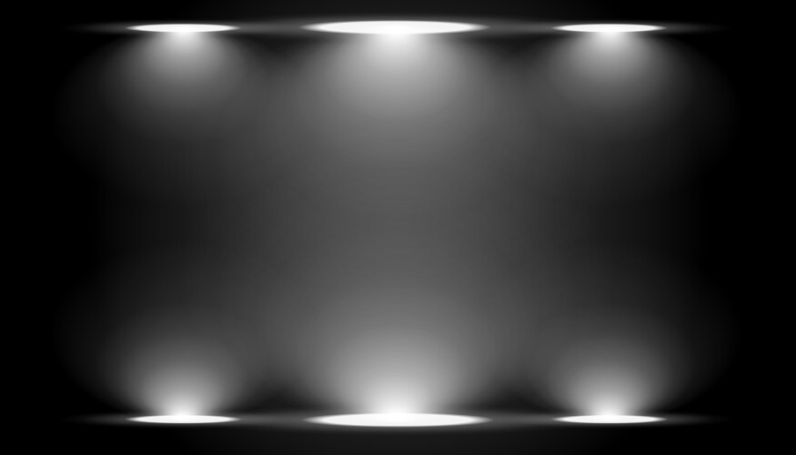 Realistic shiny focus light on empty background Vector Image