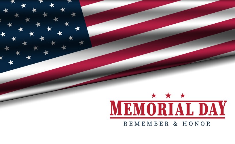Memorial day - remember and honor poster usa memo Vector Image