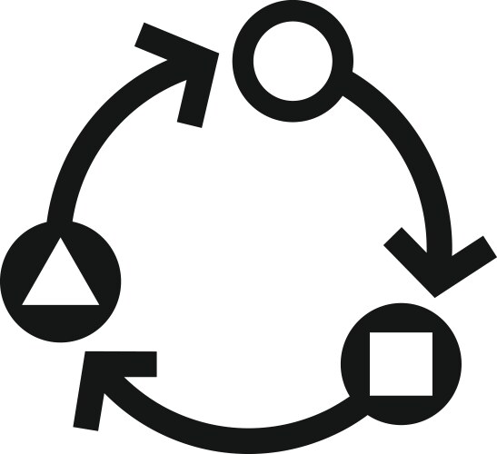 Personal development black icon sign Royalty Free Vector