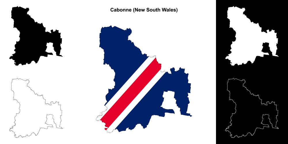 Wakool outline map Royalty Free Vector Image - VectorStock