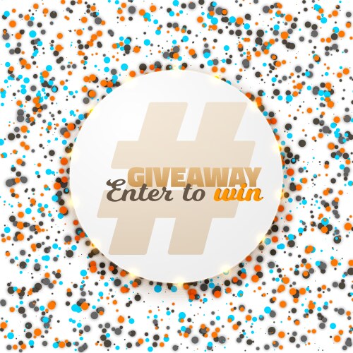 White box giveaway competition template Royalty Free Vector