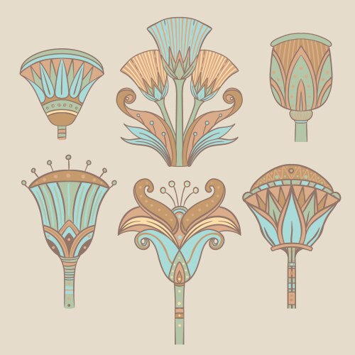 Lotus Egyptian Papyrus Vector Images (over 290)
