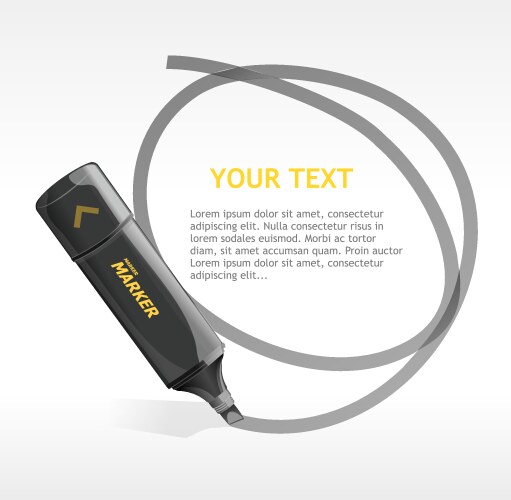 Marker text box Royalty Free Vector Image - VectorStock
