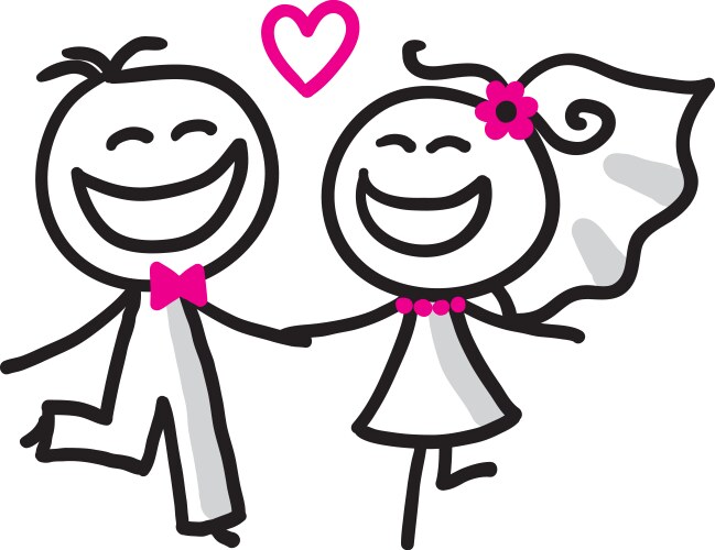 Wedding couple Royalty Free Vector Image - VectorStock