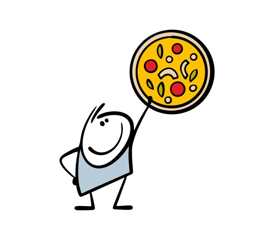 Stickman eating Vector Images & Graphics for Commercial Use | VectorStock