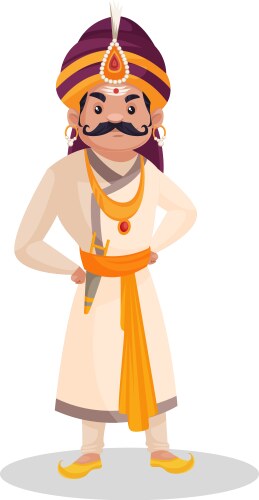 Cartoon hare indian a cute Royalty Free Vector Image