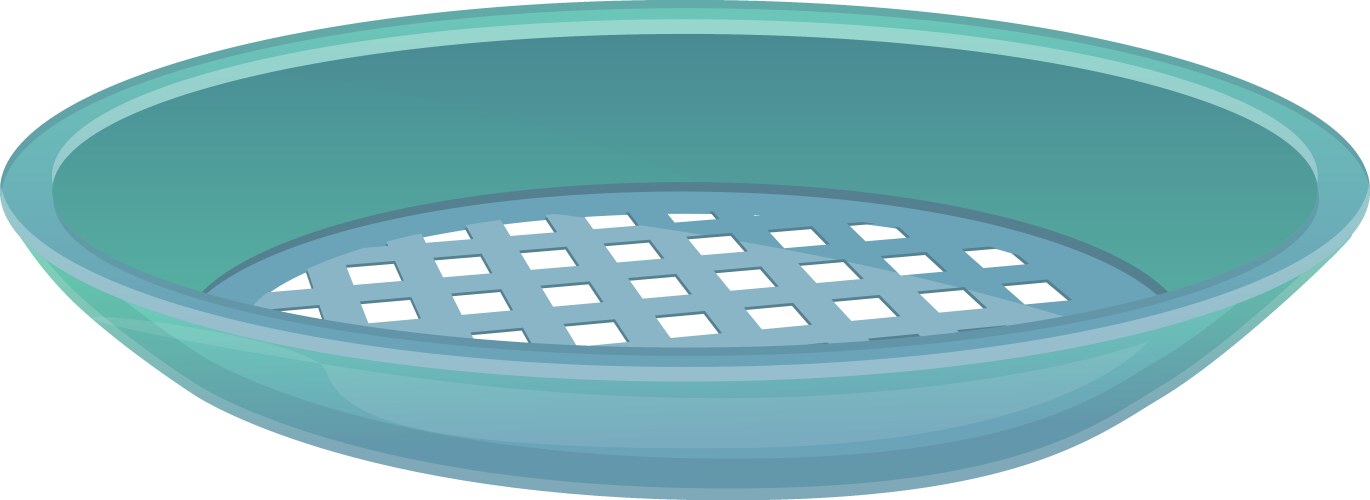 With colander in cartoon style Royalty Free Vector Image