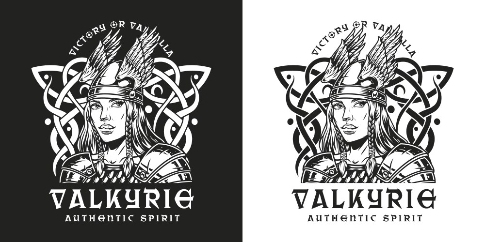 Valkyrie in Winged Helmet Royalty Free Vector Image