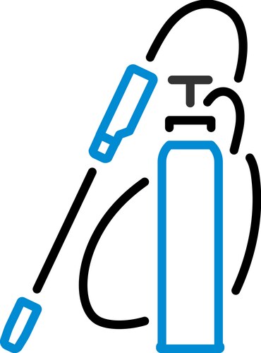 Crop sprayer icon outline pesticide pump Vector Image