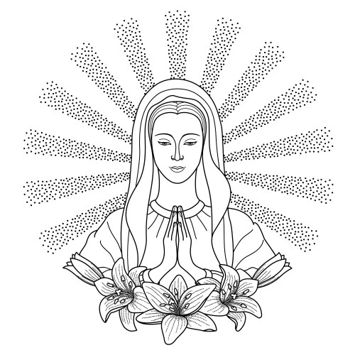 Virgin Mary Outline Vector Images (over 330)